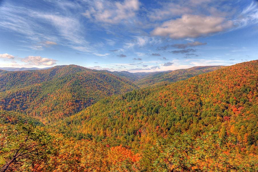 Fall Colors Becoming Brilliant In The Mountains Of Nelson County : 10. ...