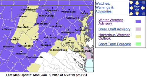 Winter Weather Advisories Continue Into Monday Evening For Some Of Blue ...
