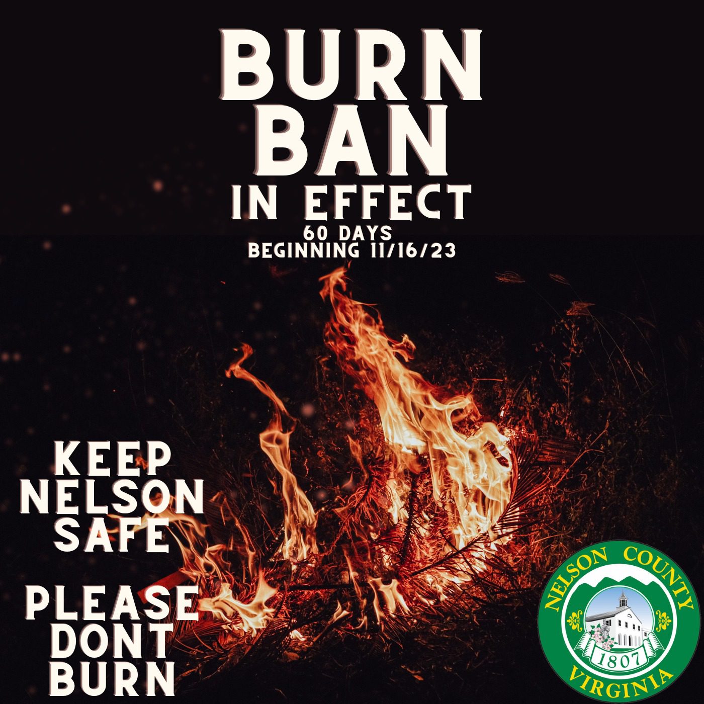 Nelson : Emergency Ban On Burning Issued By BOS - Blue Ridge Life Magazine