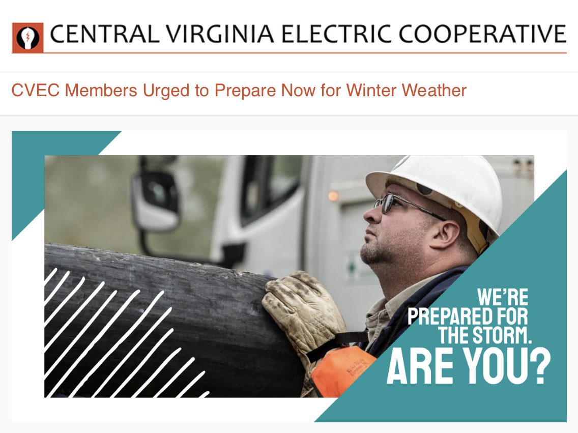 CVEC Preps For Likely Winter Storm - Blue Ridge Life Magazine