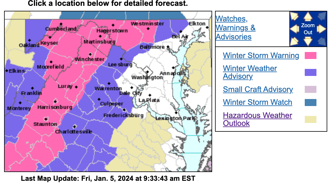 Weather Bulletin : Winter Storm Warning (CANCELED) - Blue Ridge Life ...