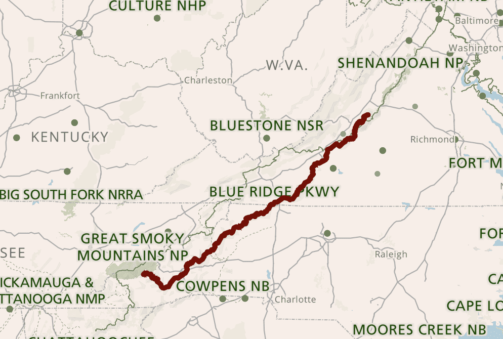 Blue Ridge Parkway Remains Closed : Including Entirety In Virginia ...