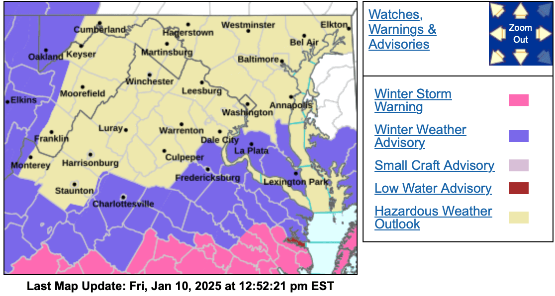 Weather Bulletin : Winter Weather Advisory For Parts Of Central ...