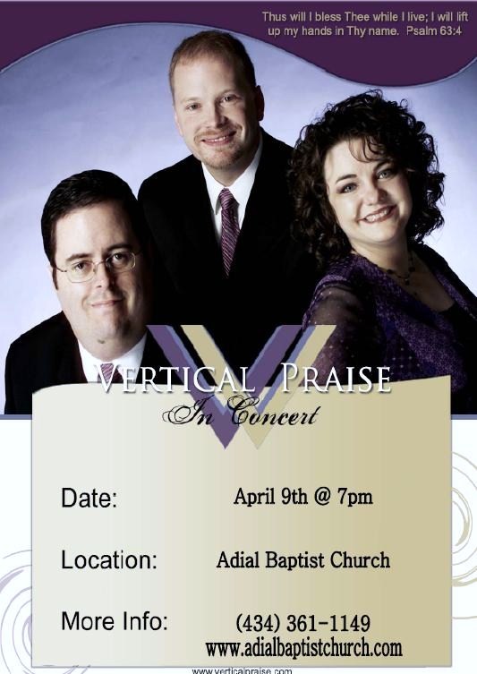 Vertical Praise In Concert : April 9, 2009 @ Adail Baptist Church ...